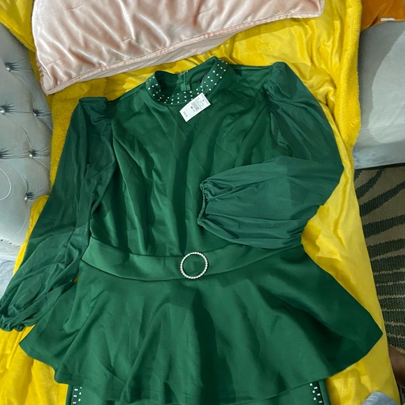 Fashion Nova | Other | Bloom Chick Two Peace Emerald Green Classy ...